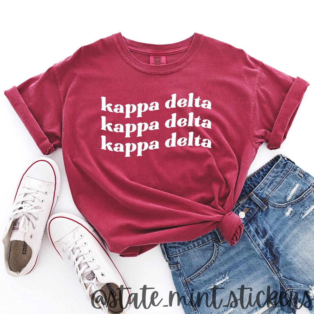 Kappa Delta Shirt Comfort Colors Short Sleeve Tee T-shirt Sorority Big ...