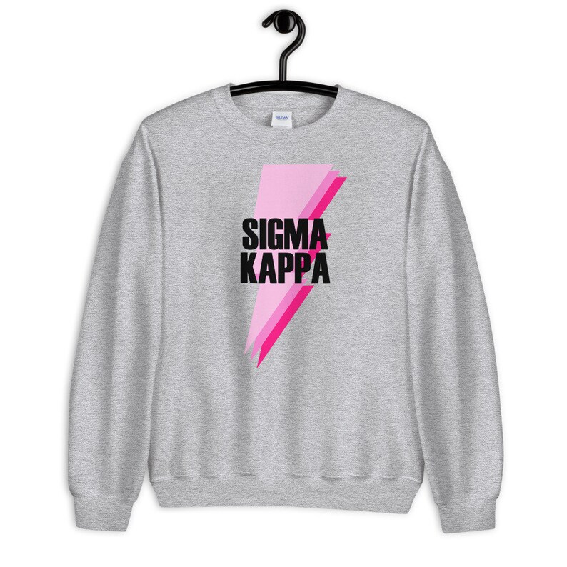 Sigma Kappa Sorority Lightning Bolt Gildan Crewneck Pullover - Etsy