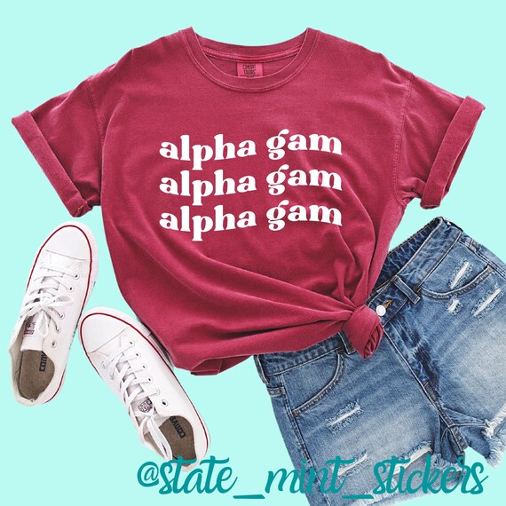 Alpha Gamma Delta Shirt Sorority Alpha Gam Shirt Comfort - Etsy