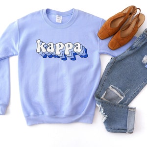 Kappa Kappa Gamma Sweatshirt Groovy Ombre Gildan 18000 Unisex Crewneck ...