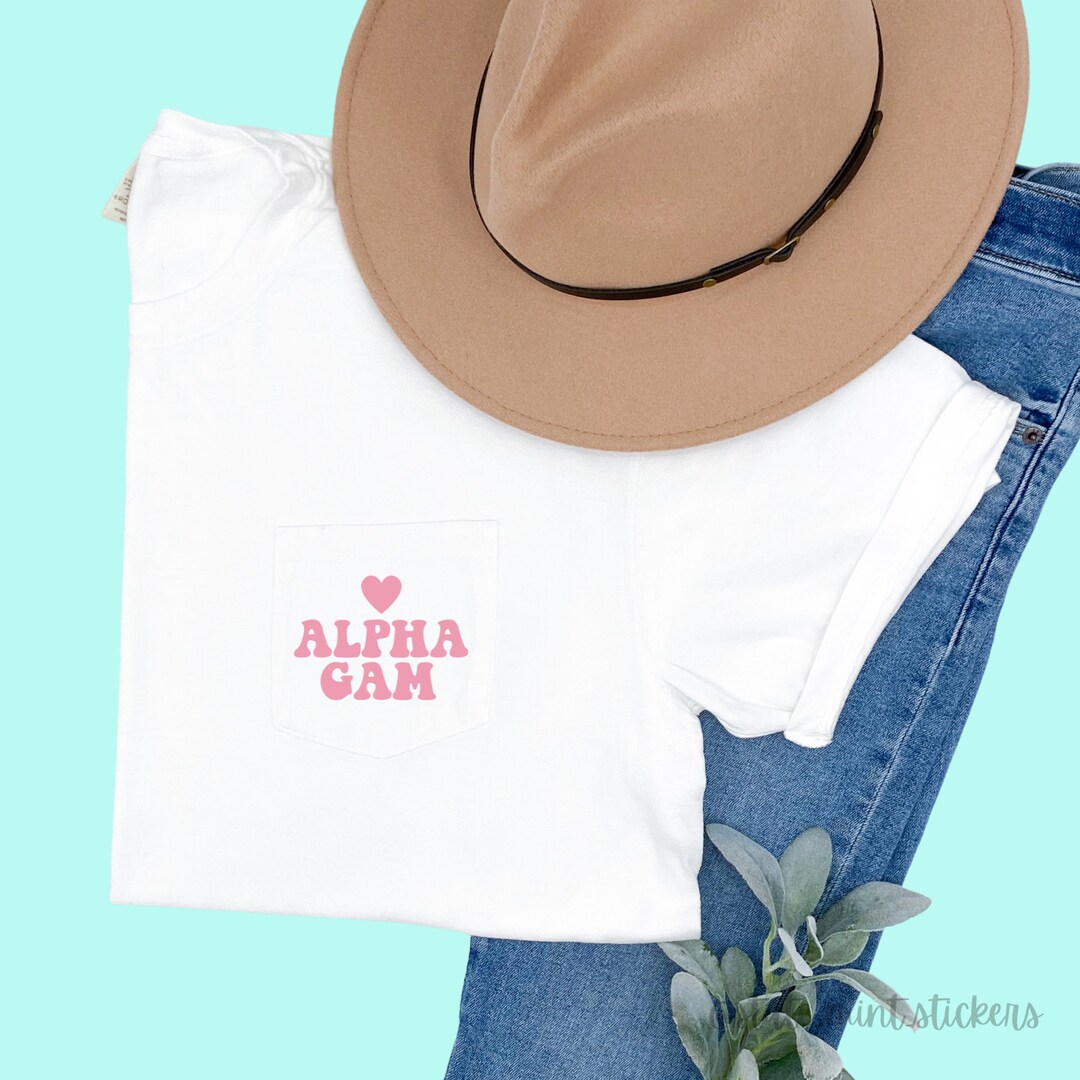 Love, Alpha Gam Shirt Alpha Gamma Delta Sorority Comfort Colors Short ...