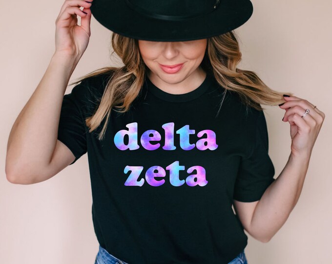 Delta Zeta Comfort Colors Sorority T-shirt Dee Zee Greek Gifts Sorority ...