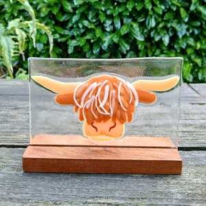 Fused Glass Highland Cow - Etsy