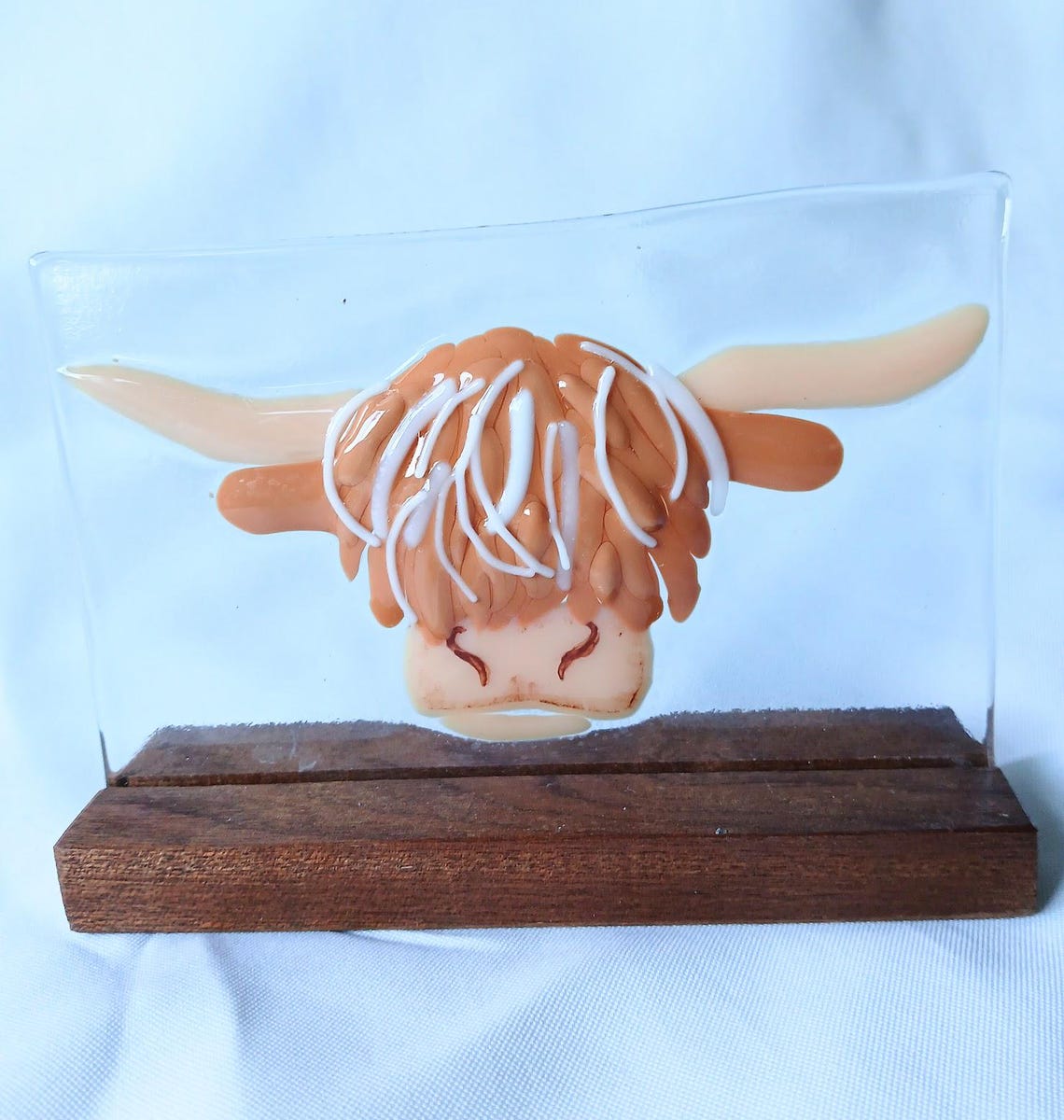 Fused Glass Highland Cow - Etsy