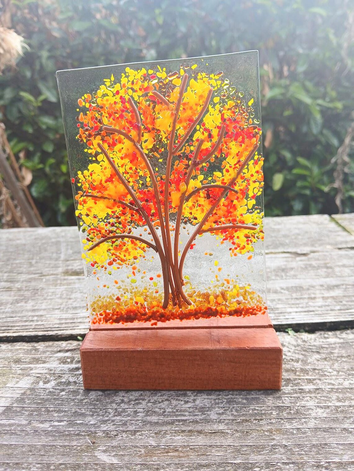 Fused Glass Fall Tree - Etsy