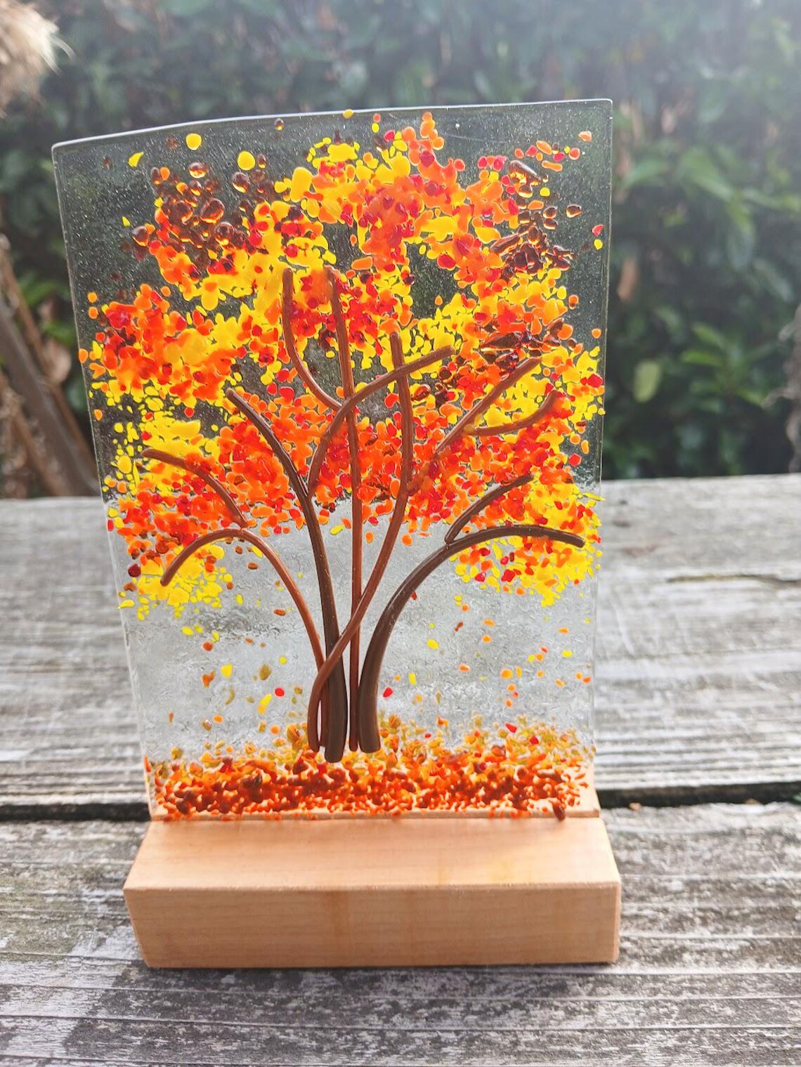 Fused Glass Fall Tree - Etsy