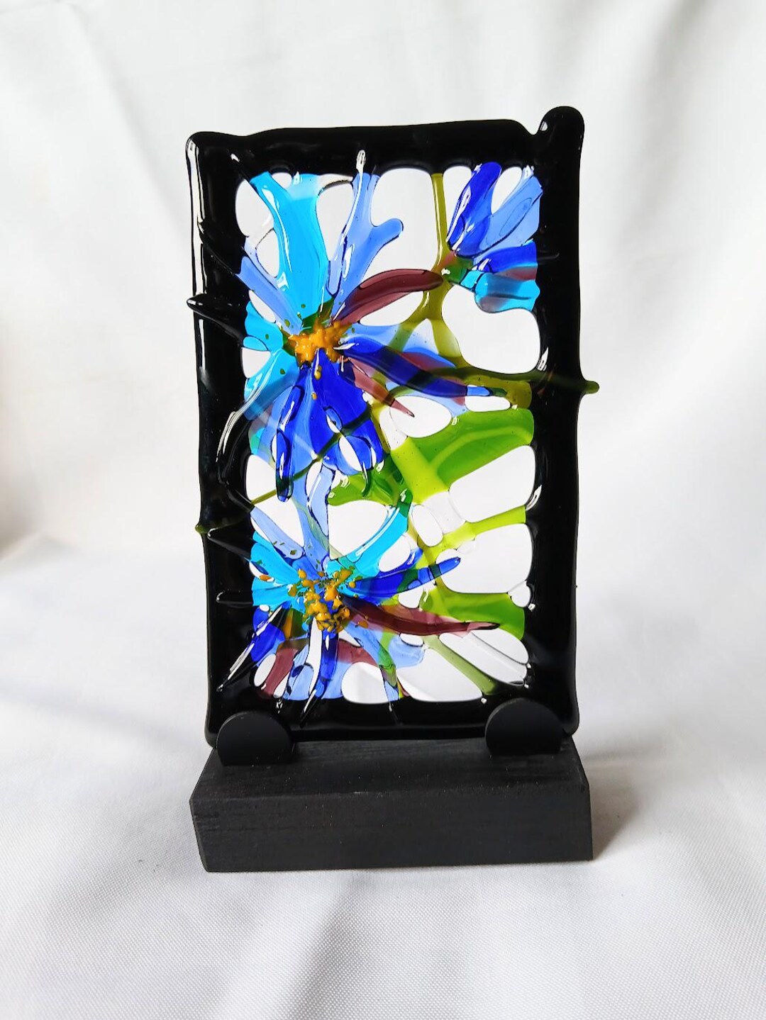 Fused Glass Flower Splash - Etsy