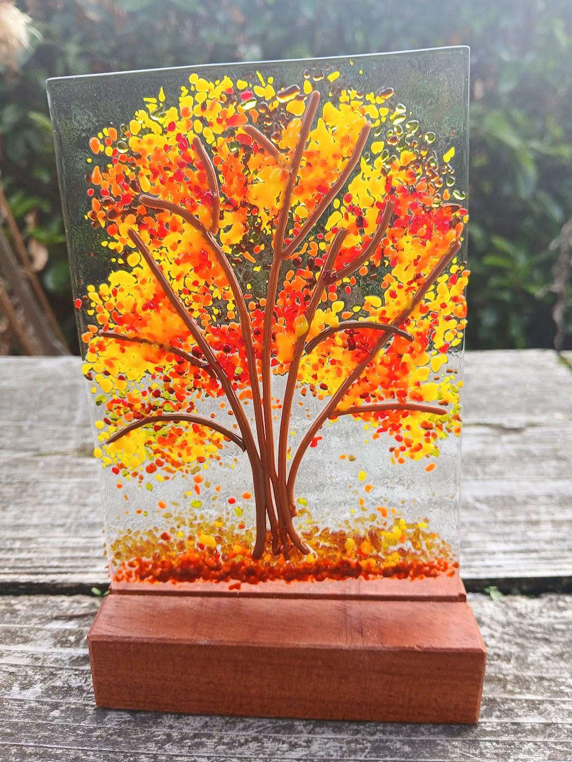 Fused Glass Fall Tree - Etsy