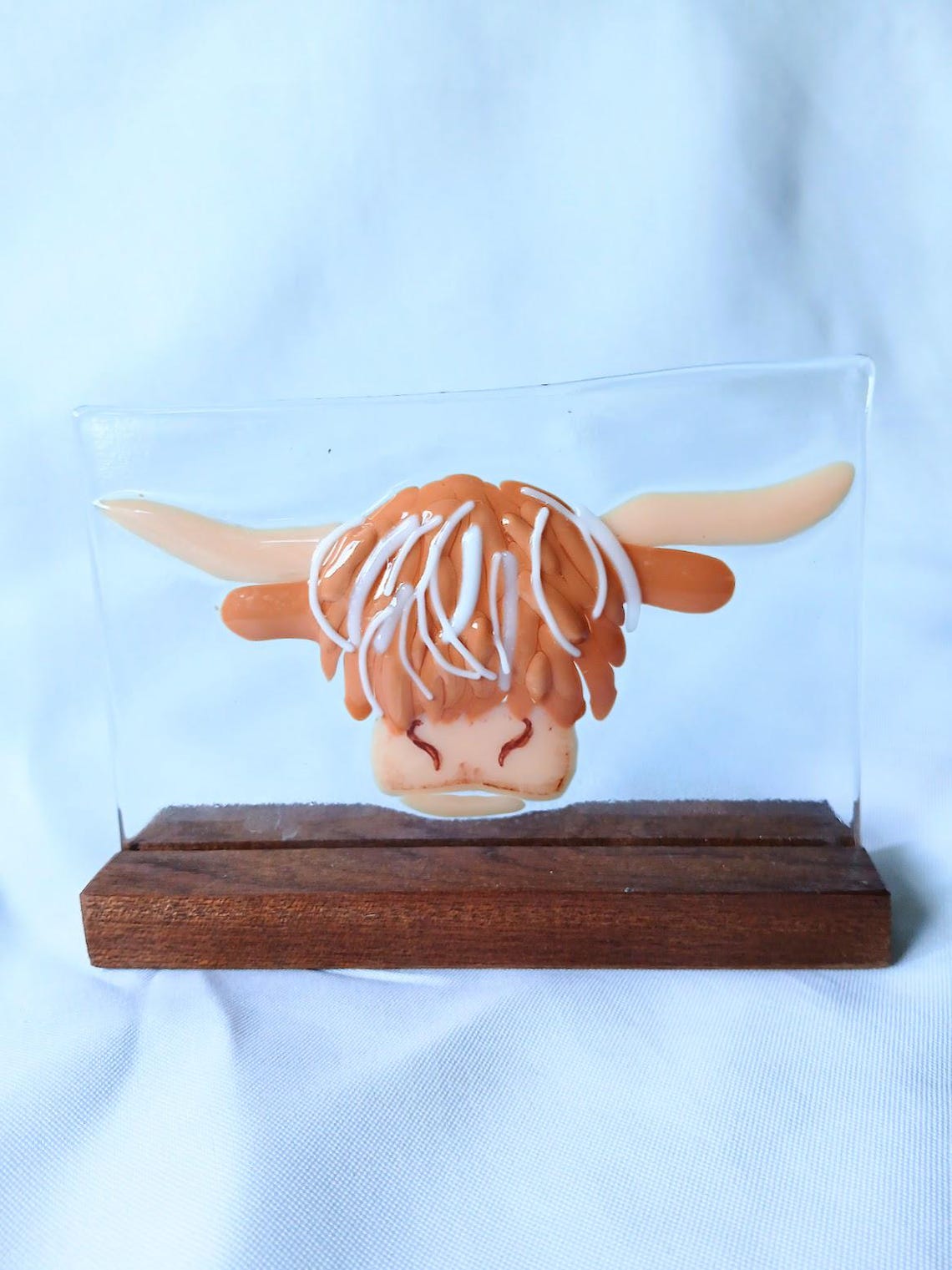 Fused Glass Highland Cow - Etsy