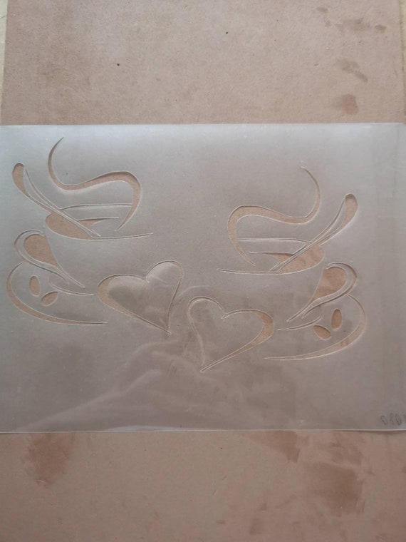 Two Coffee Mugs Stencil Wall Decor Home Decor Sign Making | Etsy