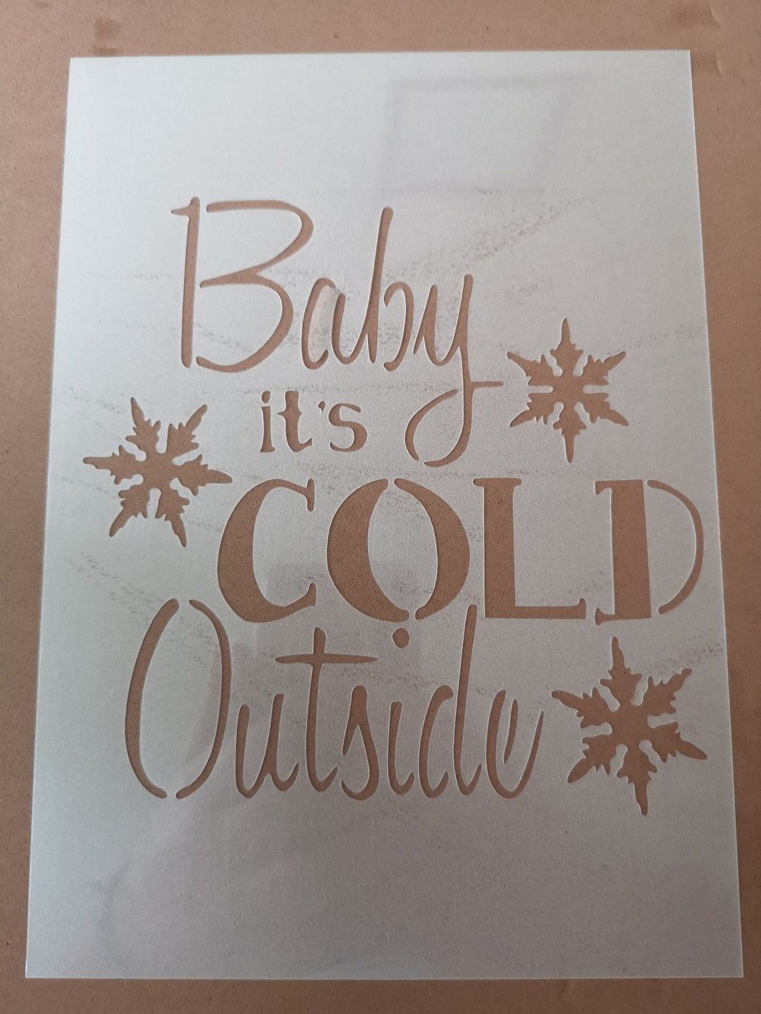 A baby It's Cold Outside Stencil, Wall Decor, Home Decor, Sign Painting ...