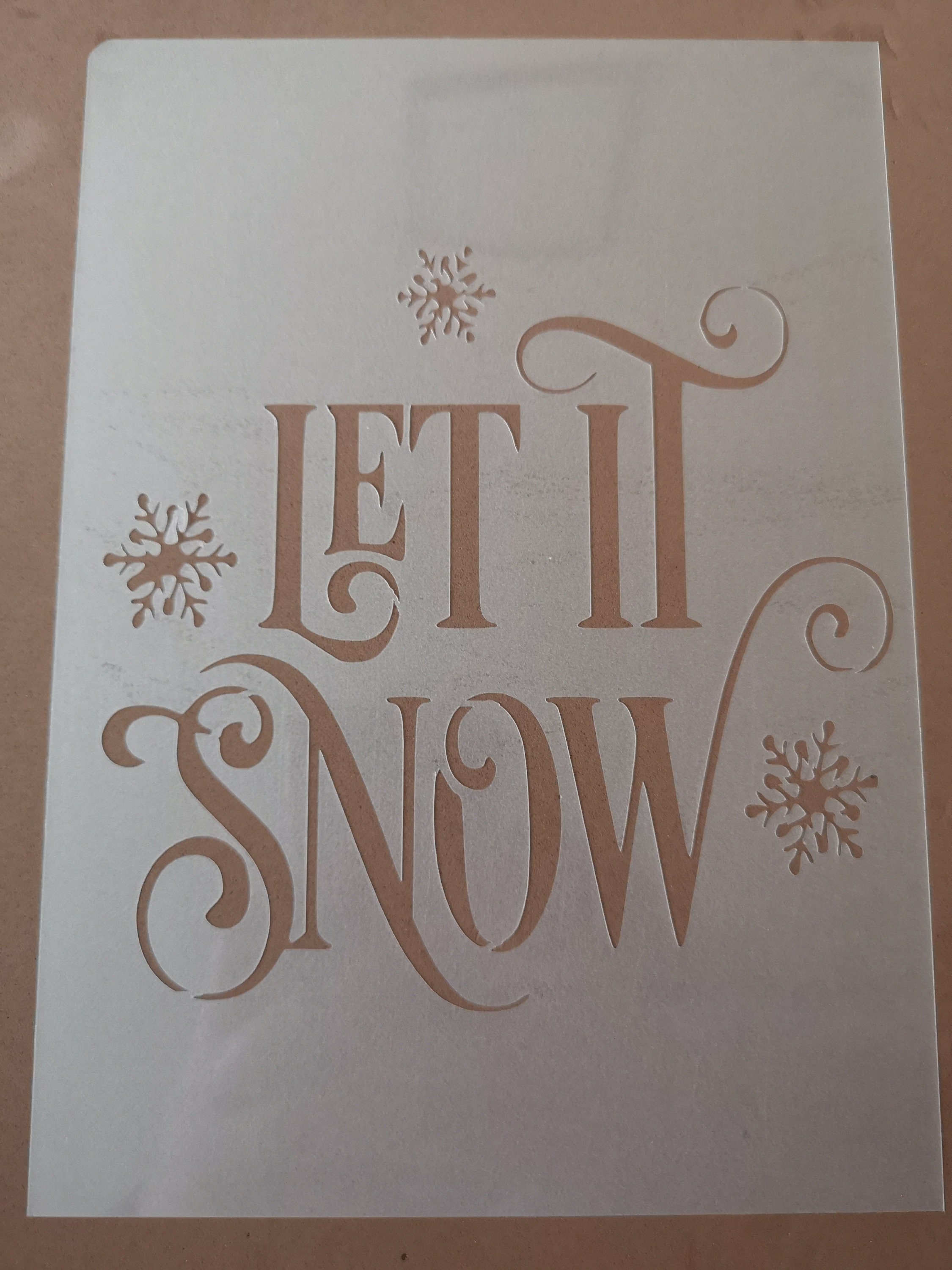 Let It Snow Stencil Home Decor Wall Decor Sign Painting - Etsy