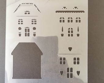 House Stencil, Reusable House Stencil, Art Stencil, DIY Craft Stencil ...