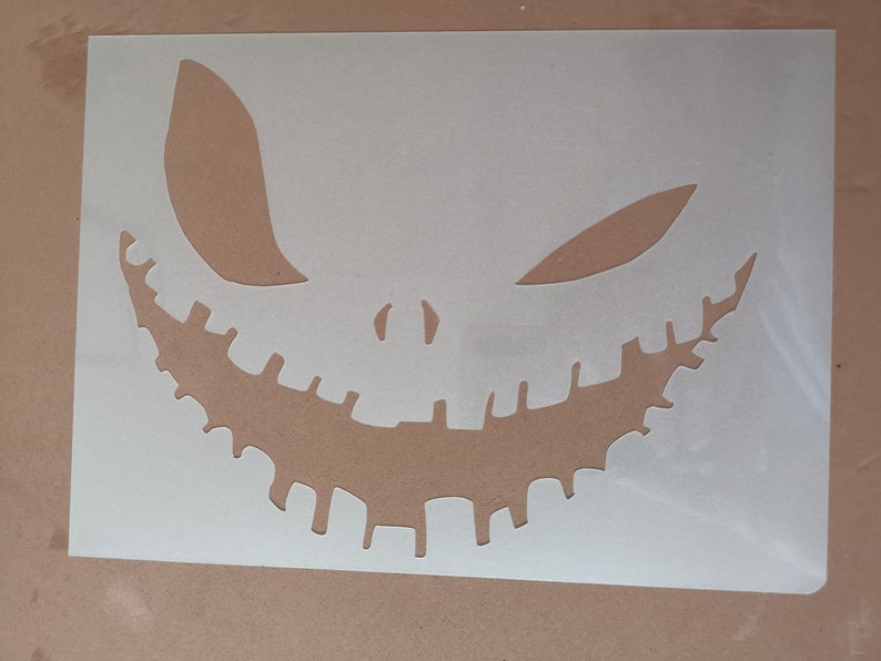 Scary Face Haloween Stencil Wall Decor Home Decor Sign - Etsy