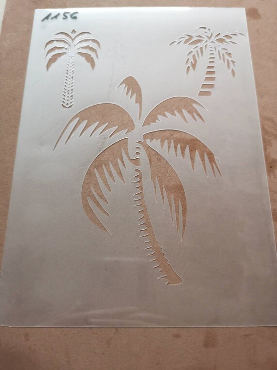 Palm Trees Stencil Wall Decor Home Decor Furniture | Etsy