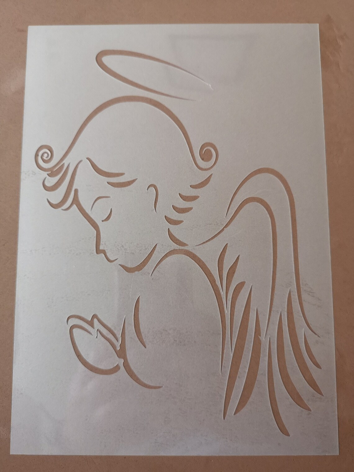 Praying Angel Stencil Wall Decor Home Decor Sign Painting | Etsy