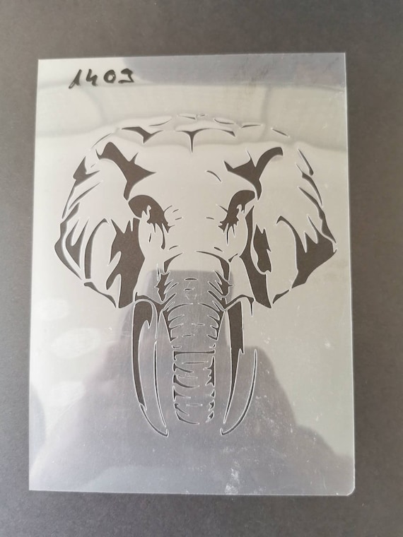Elephant Stencil Wall Decor Home Decor Furniture Painting | Etsy