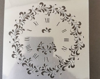 Clock Stencil,flexible,reusable,125micron,wall Decor,home Decor ...