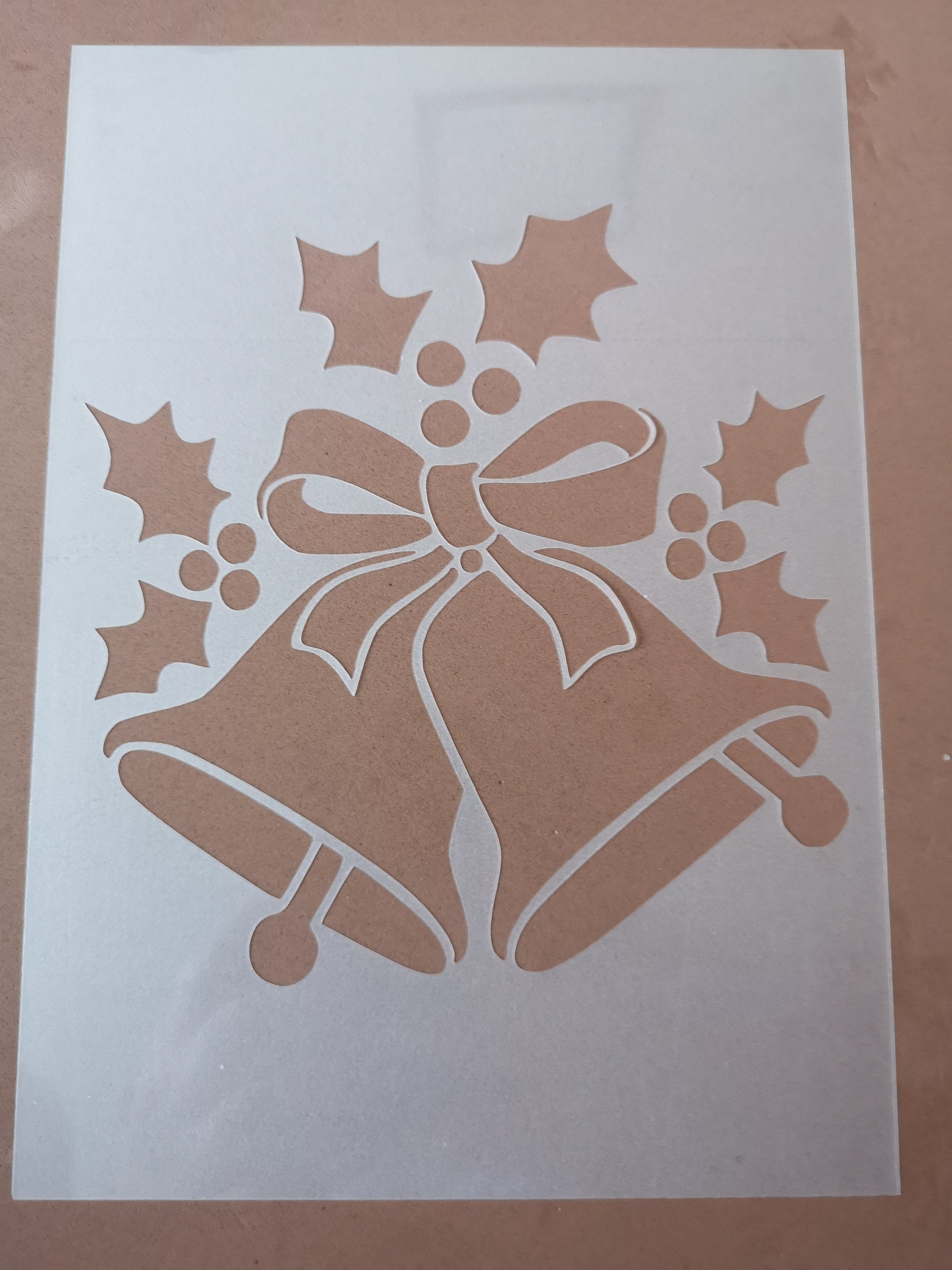 Christmas bell stencil wall decor home decor sign painting | Etsy