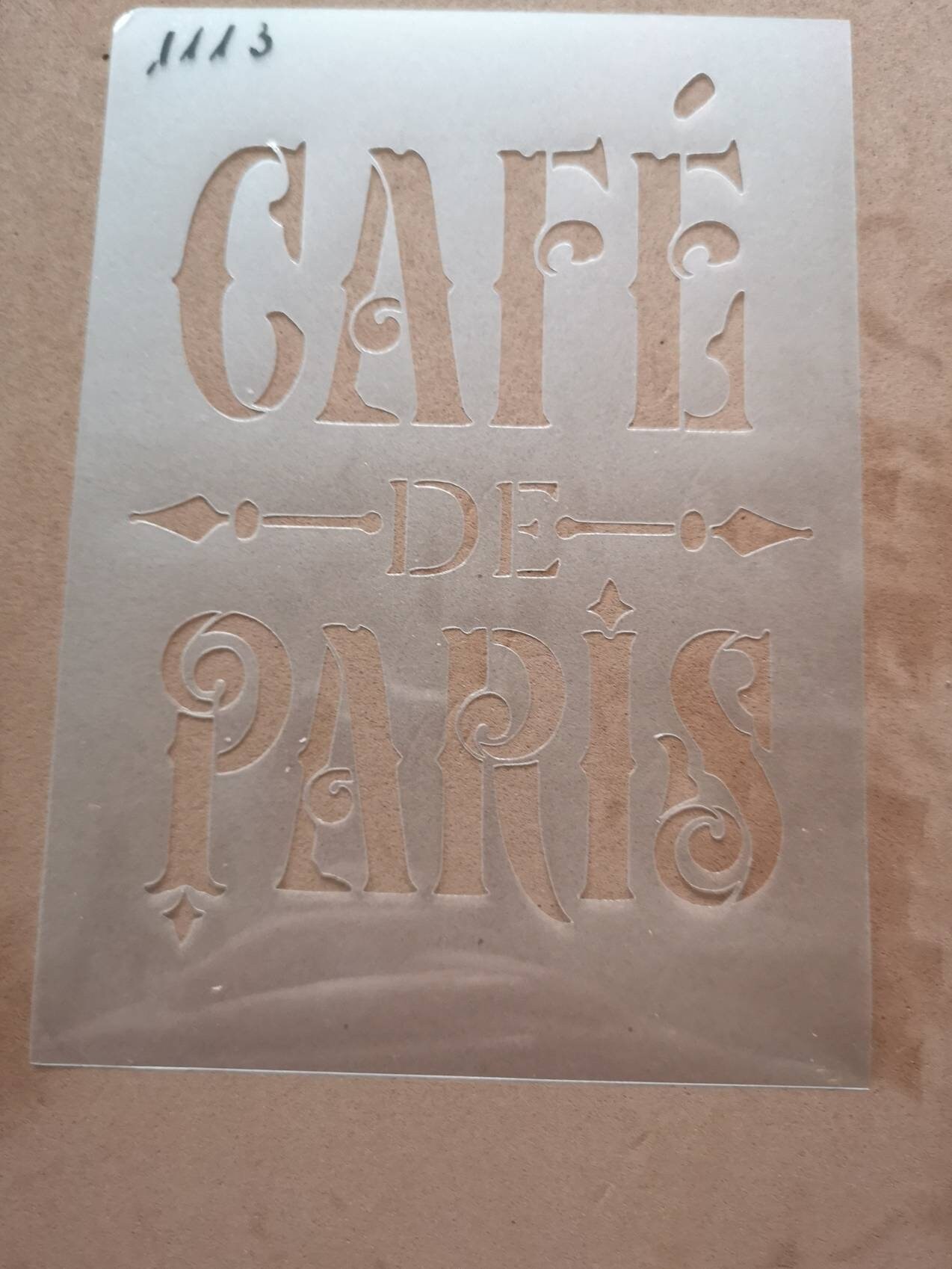 Cafe De Paris Stencil Wall Decor Home Decor Furniture - Etsy