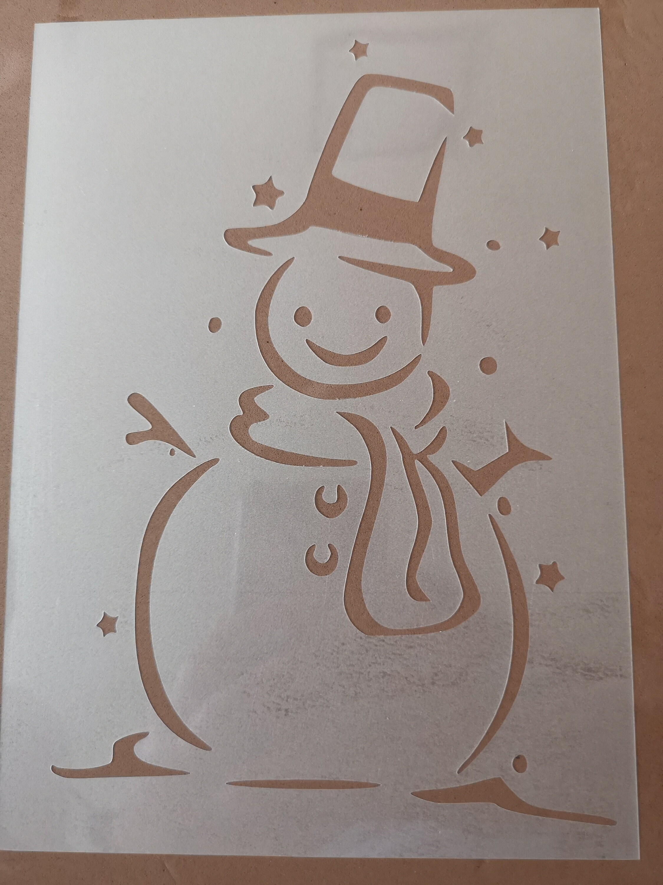 Snowman Stencil Wall Decor Home Decor Sign Painting | Etsy