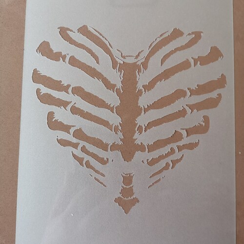 Ribs in a Heart Shape Stencil Wall Decor Home Decor Sign - Etsy