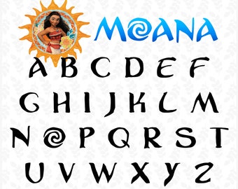 Moana font | Etsy