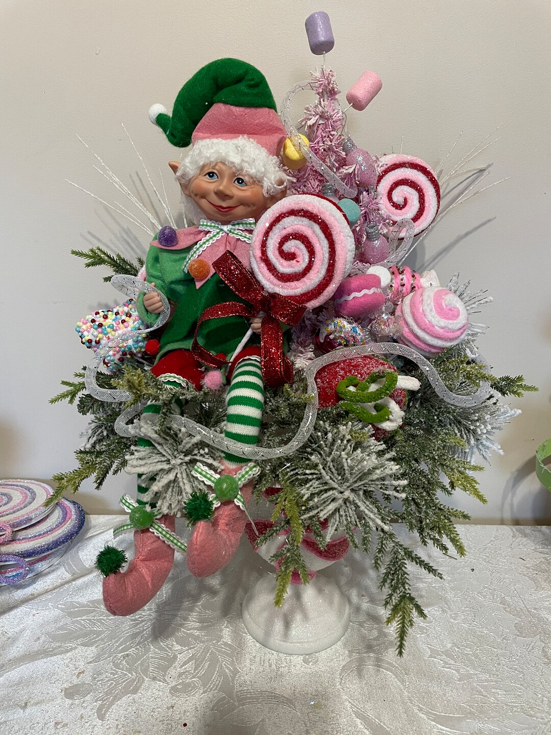 Christmas Elf Centerpiece Table Arrangement - Etsy