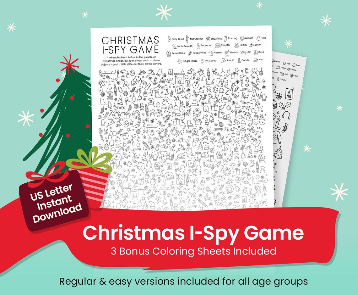 Christmas I Spy Game: Printable Game - Etsy