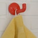 Coat Hooks From 1980s / Vintage Red Plastic Hook / Set of 5 / Mid ...