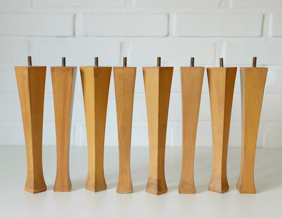 Vintage Furniture Legs / DIY / Hardware / Set of 8 / Coffee Table ...
