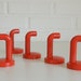 Coat Hooks From 1980s / Vintage Red Plastic Hook / Set of 5 / Mid ...