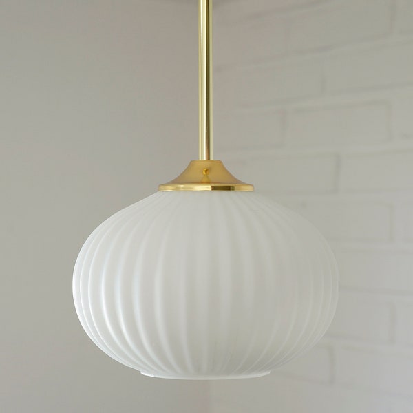 1960s Glass Pendant Light - Etsy
