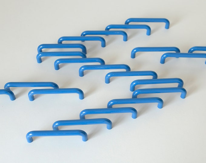 Vintage Blue Plastic / Furniture Handles / Drawer Pulls / Mind - Etsy