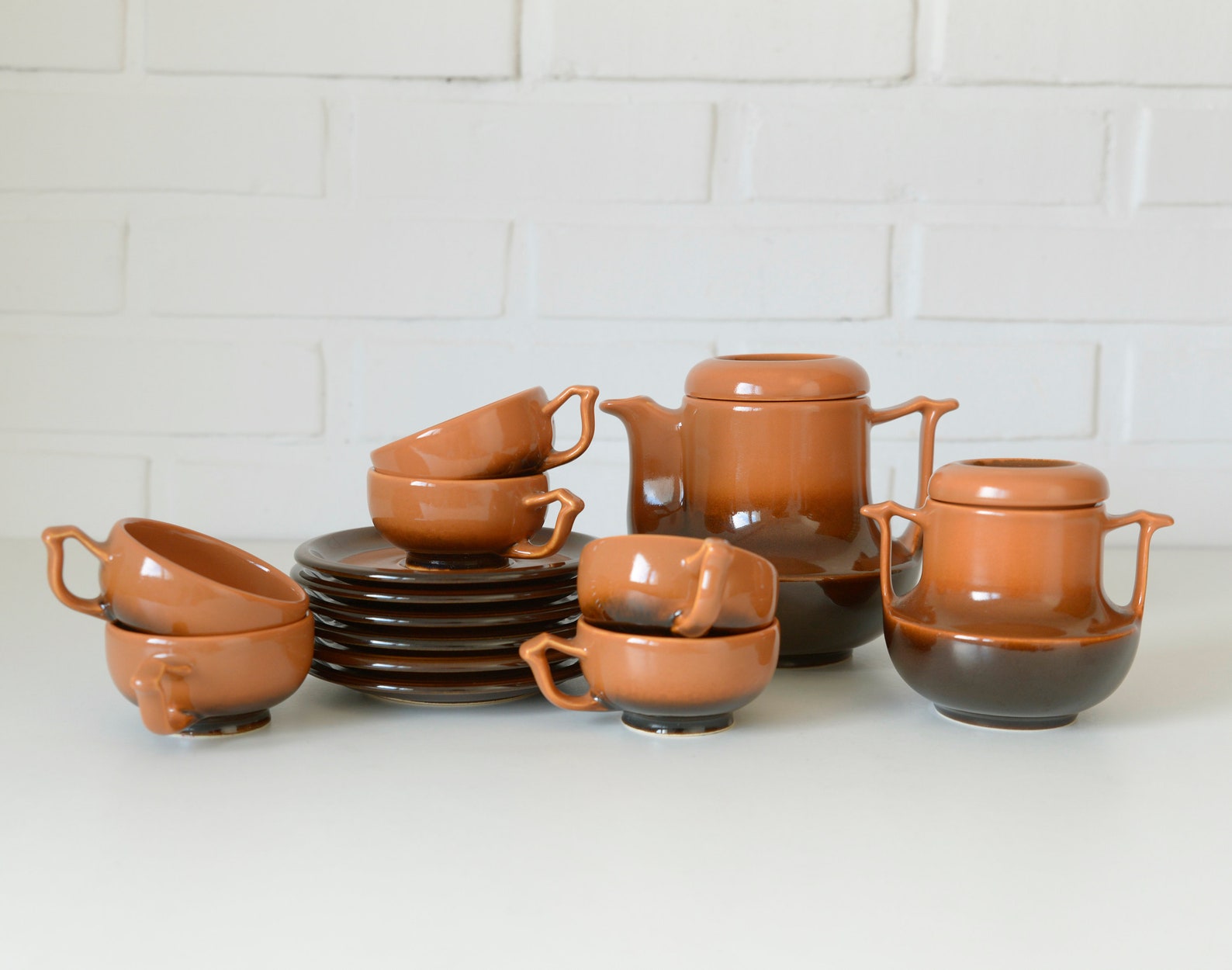 Vintage Dinnerware Set / Mid Century Modern Pottery / Made in - Etsy