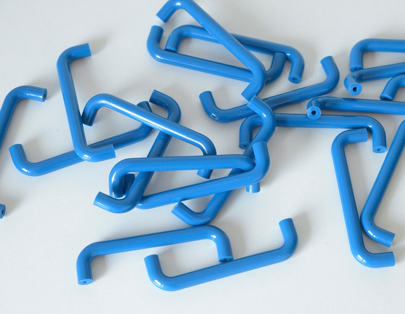 Vintage Blue Plastic / Furniture Handles / Drawer Pulls / Mind - Etsy