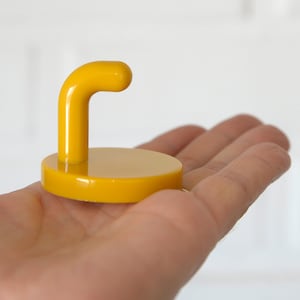 Coat Hook From 1980s / Vintage Yellow Plastic Hooks / Y2K / Mid Century ...