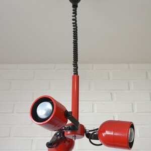Vintage Red Pendant Light / Original Retro Lamp / Yugoslavia 1980's ...