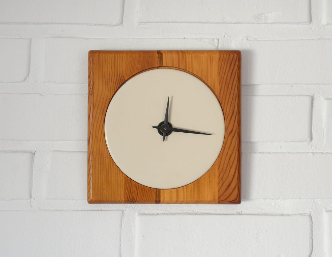 Minimalist Wooden Wall Clock / Mid Century Modern / Vintage Non-working ...