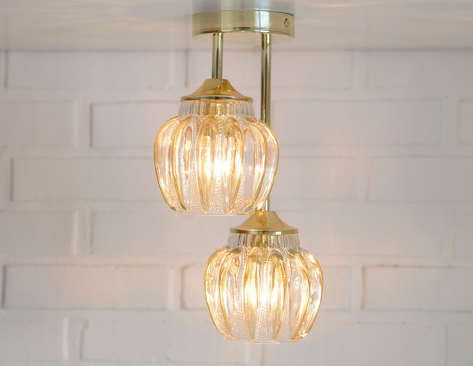 Vintage Sconce Lamp / Redesign Cascade Ceiling Light / Light Fixture ...