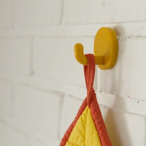 Coat Hook From 1980s / Vintage Yellow Plastic Hooks / Y2K / Mid Century ...