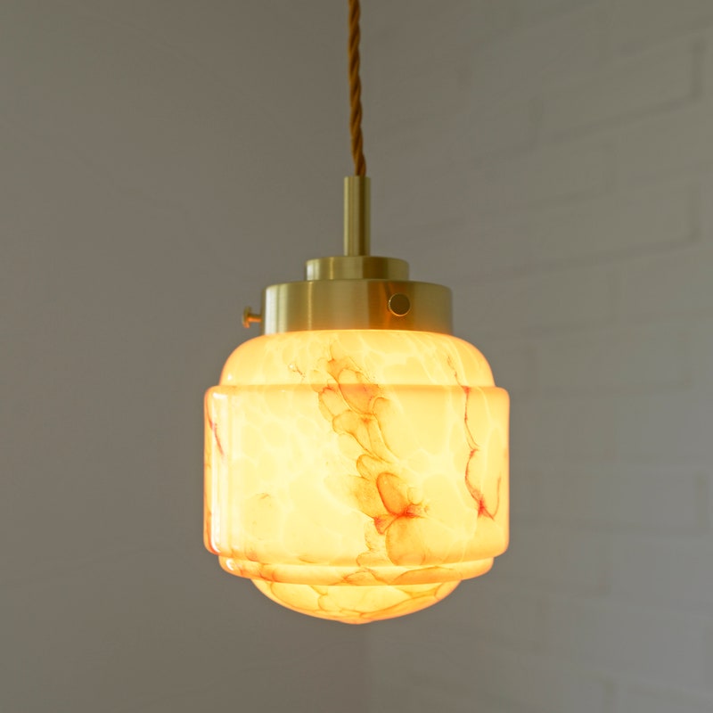 Blown Glass Pendant Light - Etsy