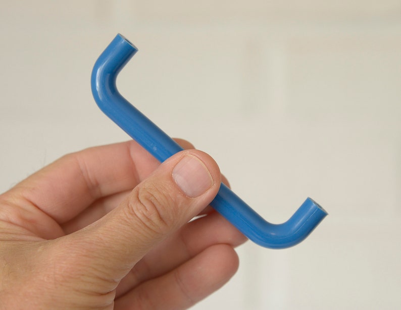 Vintage Blue Plastic / Furniture Handles / Drawer Pulls / Mind - Etsy