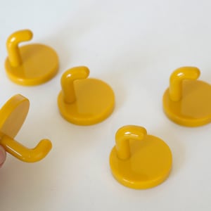 Coat Hook From 1980s / Vintage Yellow Plastic Hooks / Y2K / Mid Century ...