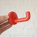 Coat Hooks From 1980s / Vintage Red Plastic Hook / Set of 5 / Mid ...