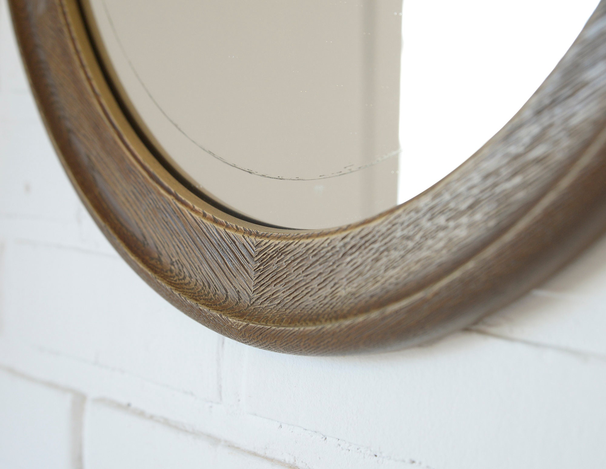 Vintage Round Wall Mirror / Large Rustic Mirror / Imitation - Etsy