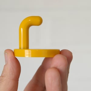 Coat Hook From 1980s / Vintage Yellow Plastic Hooks / Y2K / Mid Century ...