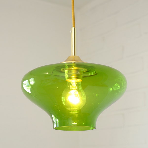 Blown Glass Pendant Light - Etsy