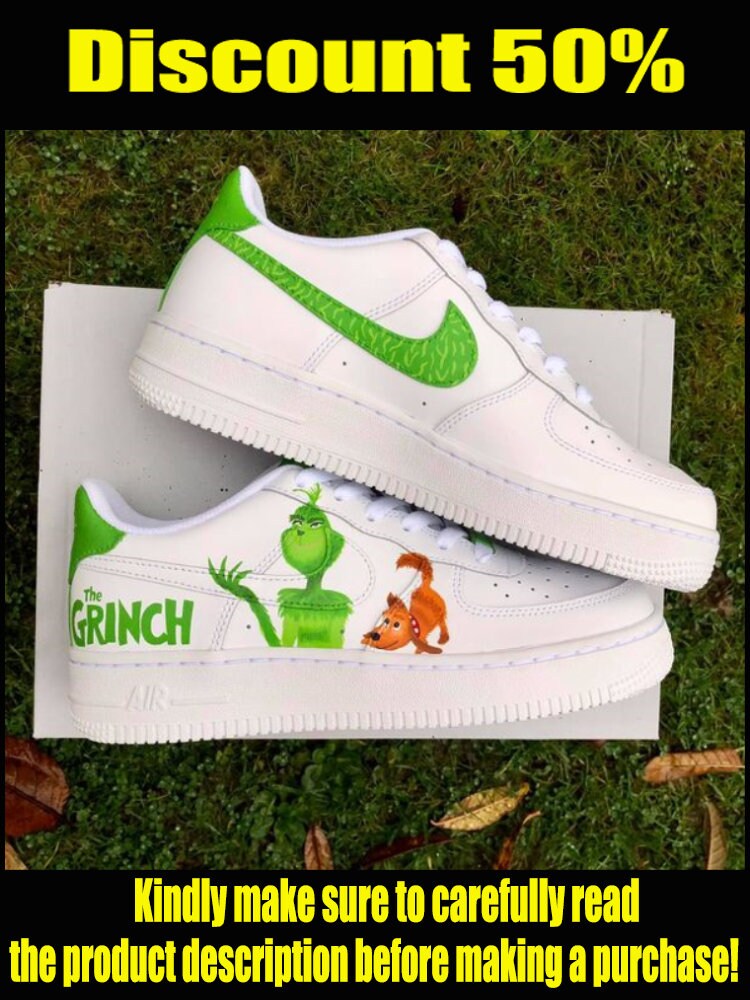 Custom Christmas Grinch Air Force 1 Shoes Handpainted Xmas - Etsy