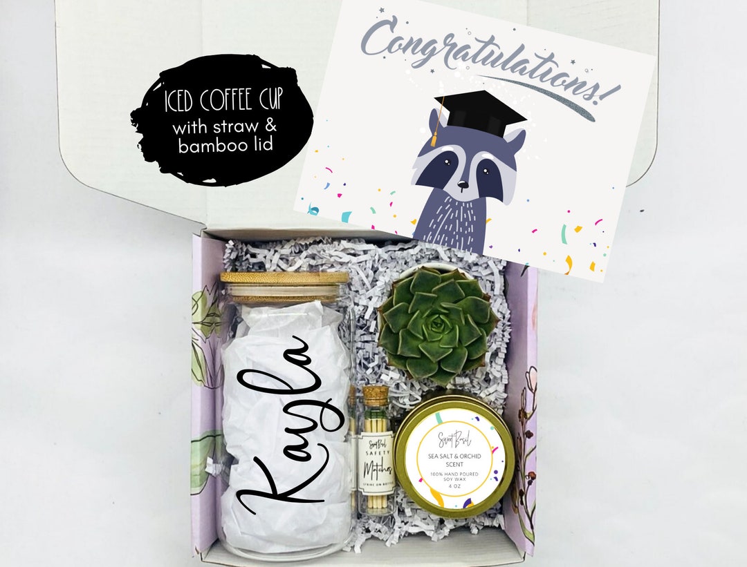 Personalized Iced Coffee Cup - Congratulations Gift Box - Friendship ...